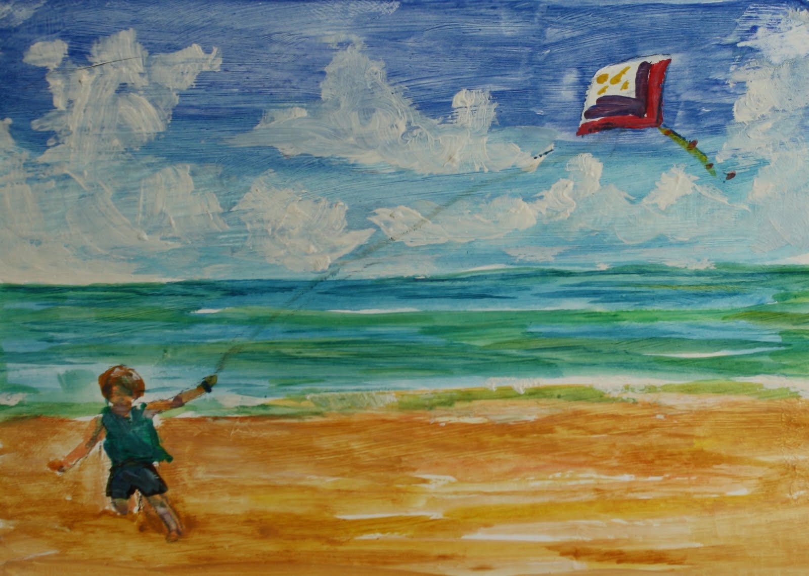 Maggie's Daily Painting: Go fly a kite