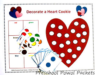 Valentine Game: Decorate a Heart Cookie! (free download!) | Preschool ...