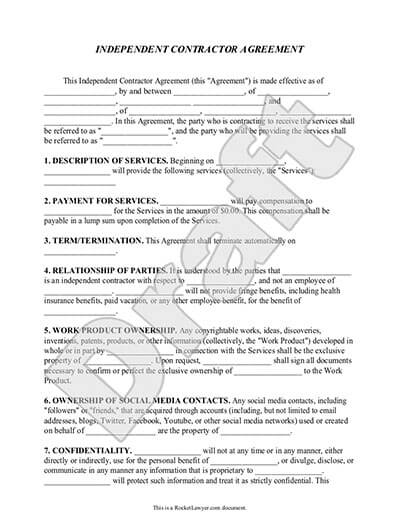Simple Contract agreement templates - Contract agreement Forms ...