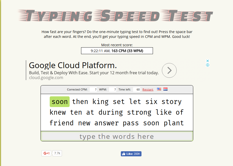 Typing Speed Test (Cara Mengukur Kecepatan Mengetik)