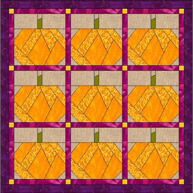 Patchwork en Casa - Patchwork with Love: Bloque de la Semana: Calabaza en Paper Piecing