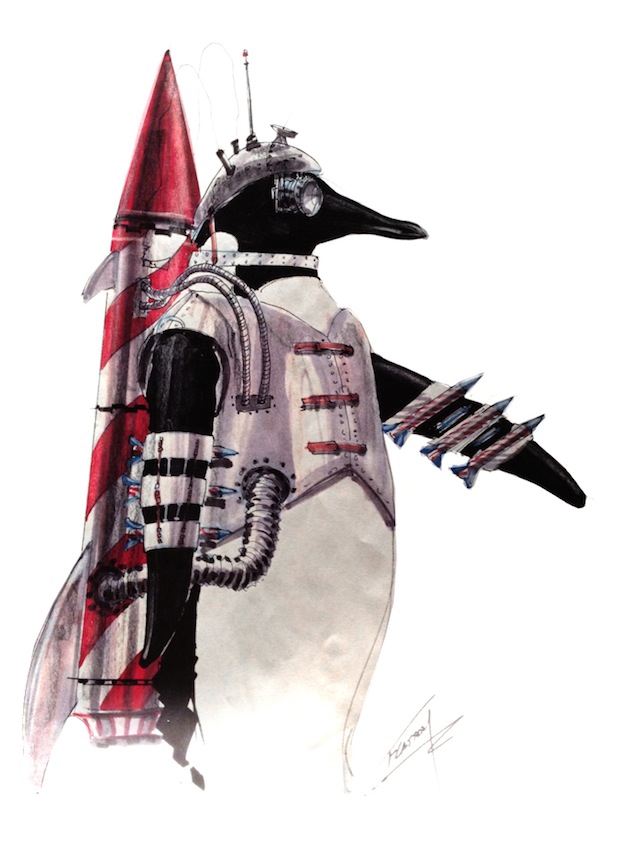 Tim Burton Collective News: "Batman Returns" Penguins Artwork Revealed