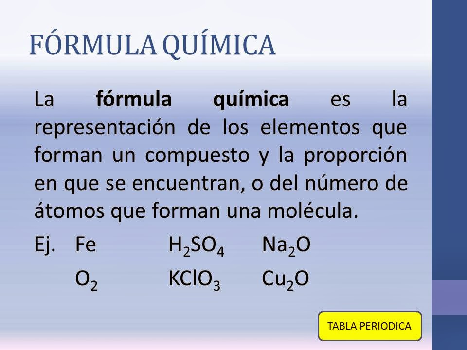 DISFRUTEMOS LAS CIENCIAS NATURALES profesor MAURIS SARRIA: FÓRMULA QUÍMICA