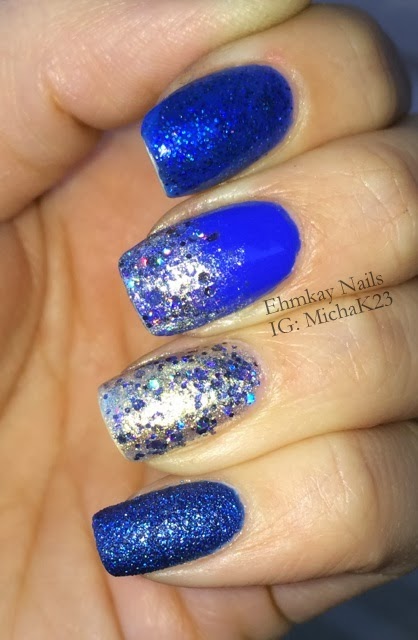 ehmkay nails: Lapis Blue Skittle Manicure