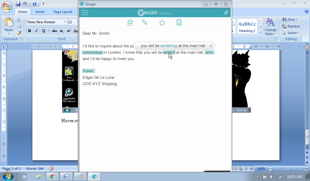 Putri Thalita: Ginger Translation Software