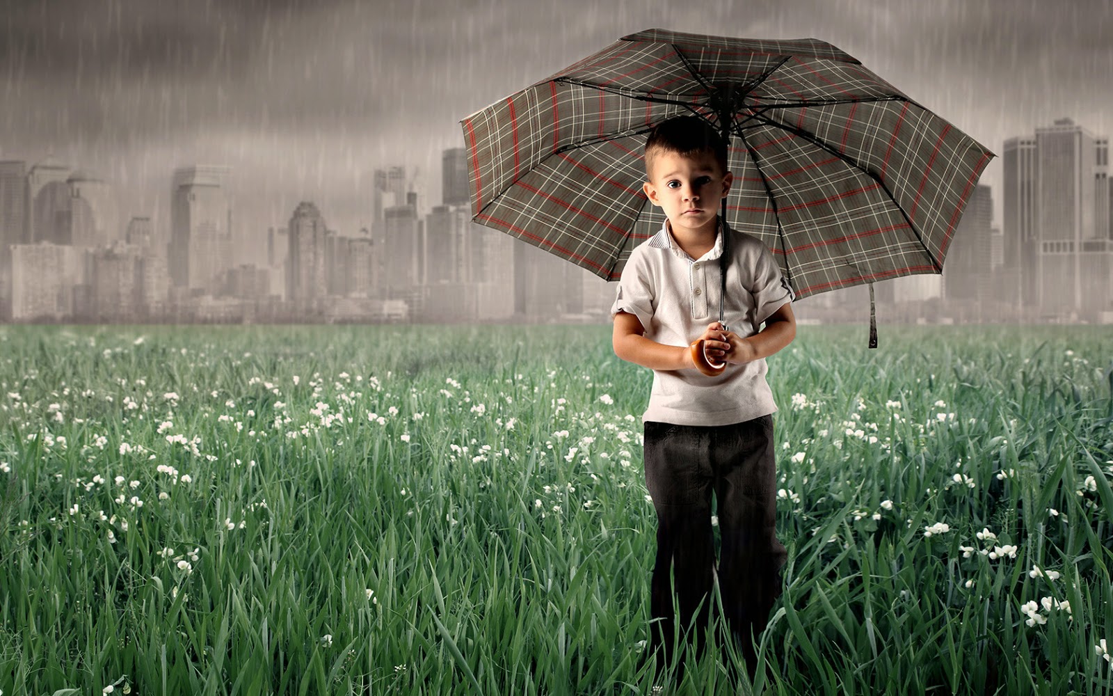 Child in Rain Wallpaper Gallery | Picture Gallery