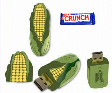 USB Custom Flash PVC Flash Drive Design Workshop: Corn Cob custom USB ...
