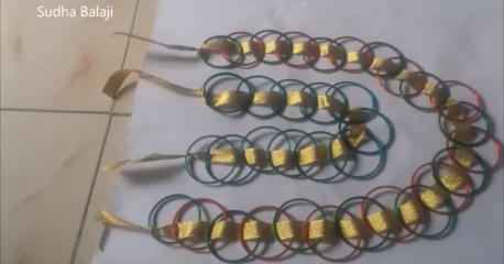 How to make glass bangle garland