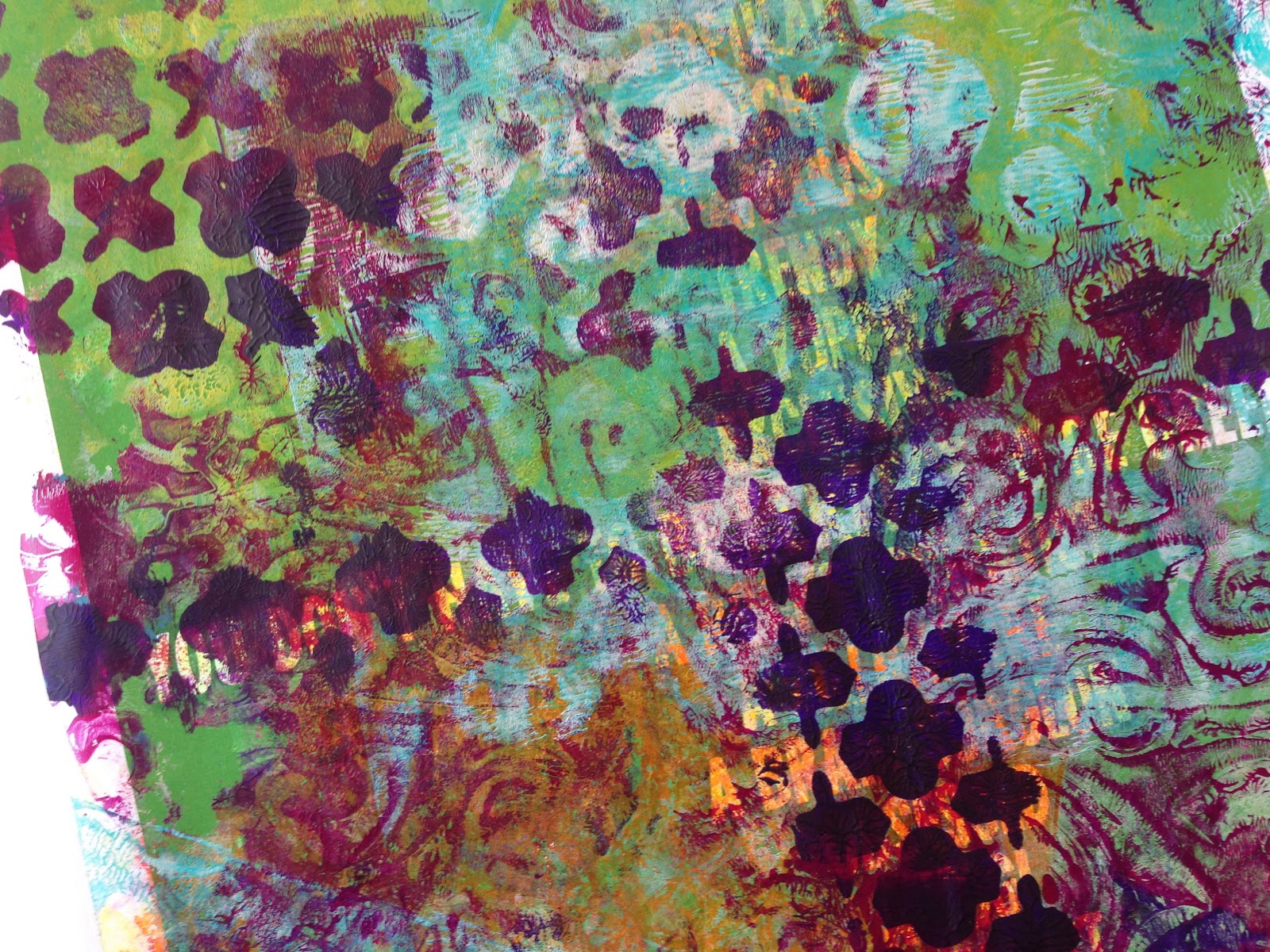 Playing With Paint: GELLI PRINTING ON MAGAZINE PAGES