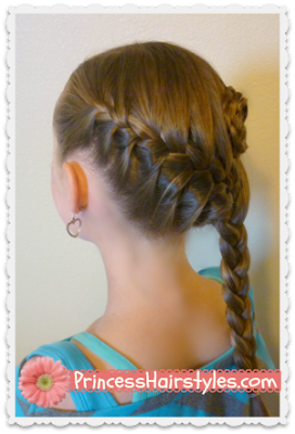 Side Swept French Braid Flower Hairstyle | Hairstyles For Girls ...