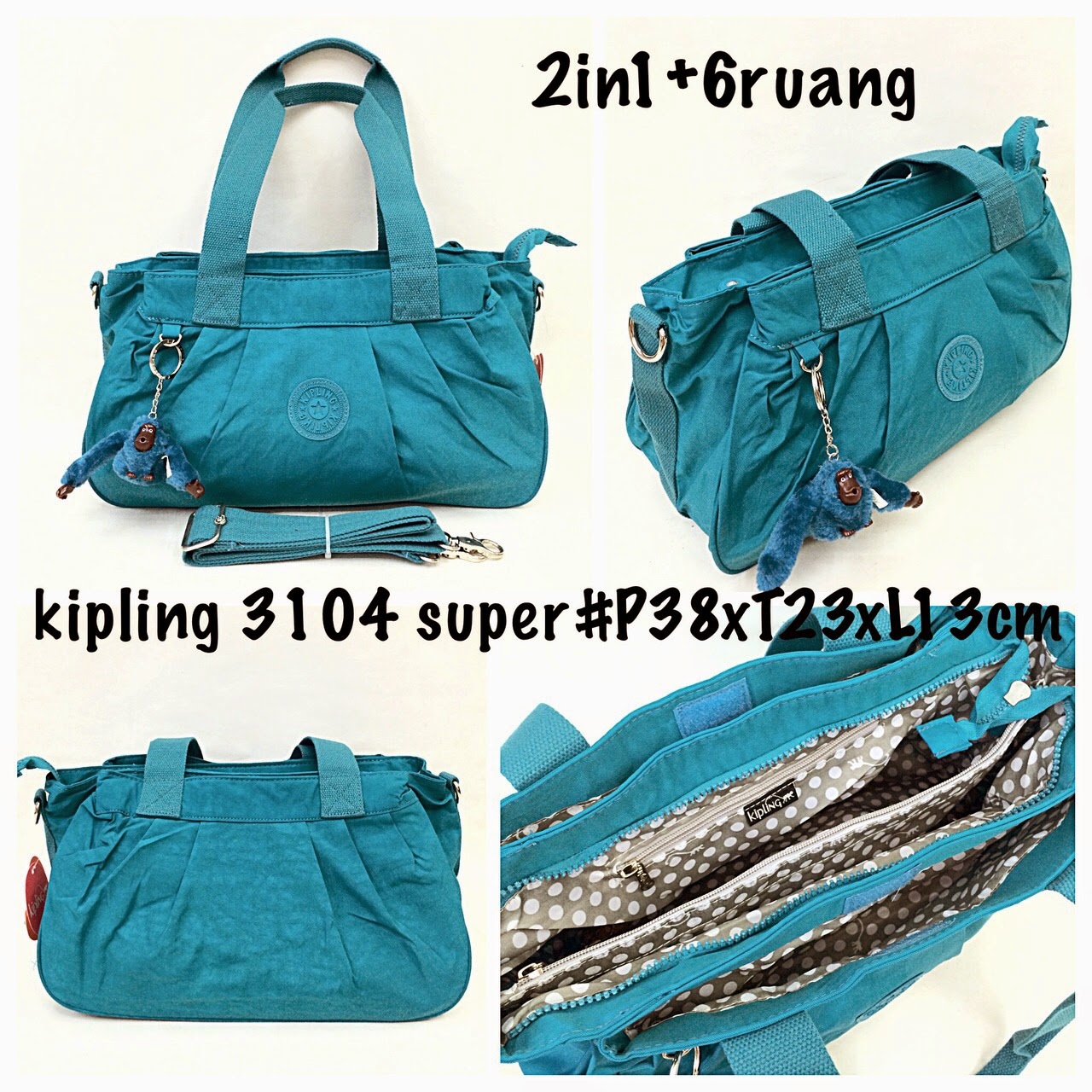 Jual Tas Kipling: Tas Kipling 3104 Tas 2in1 Tas Sandang Tas Selempang 6 ...