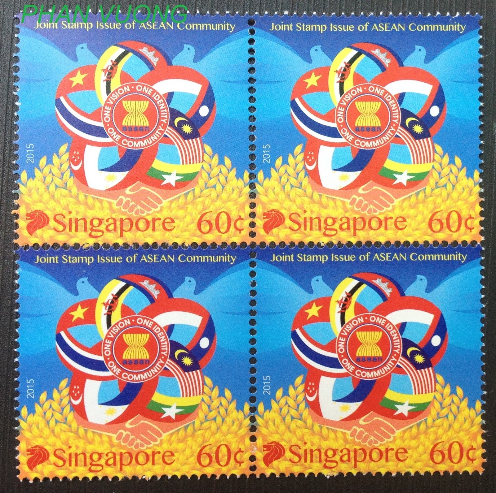My postcrossing world: Cover#120 Singapore, ASEAN joint issue stamp;