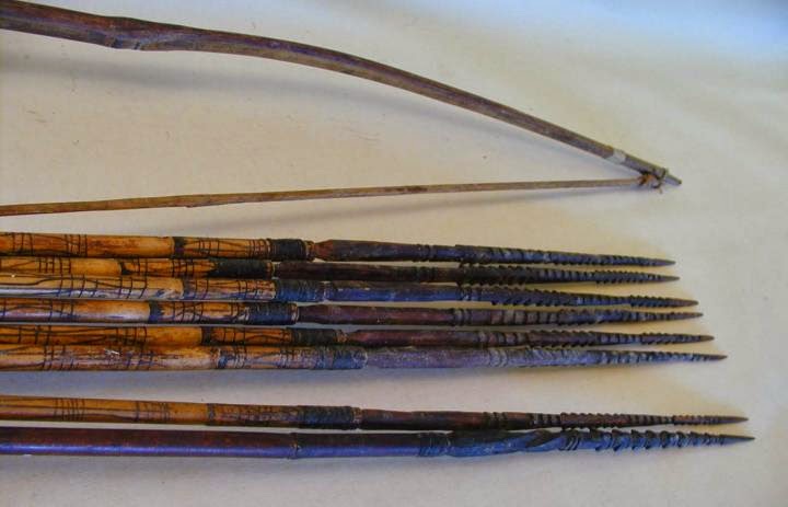 Indonesian Ethnic Gallery: Papua bow and arrow Traditional Weapon.