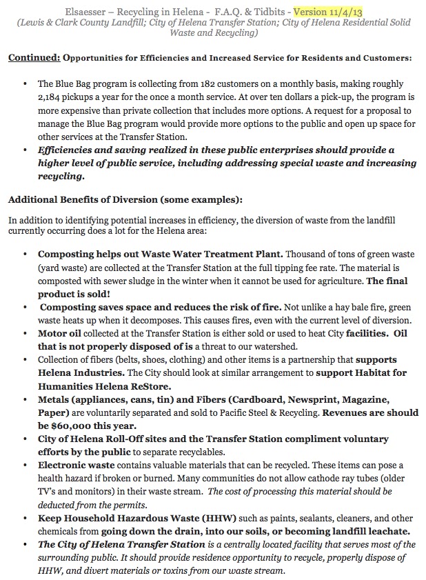 Matthew Elsaesser: Recycling Update: Supporting Documents for Expanded ...