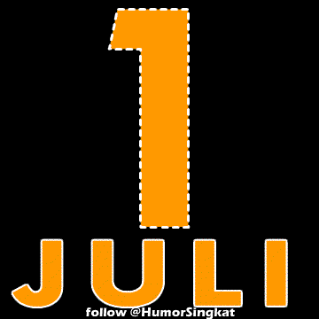 1 Juli Gambar animasi awal bulan Juli | Display Picture BBM