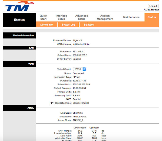 Tukar Password Modem WIFI TMNet ~ Daftar TMNet