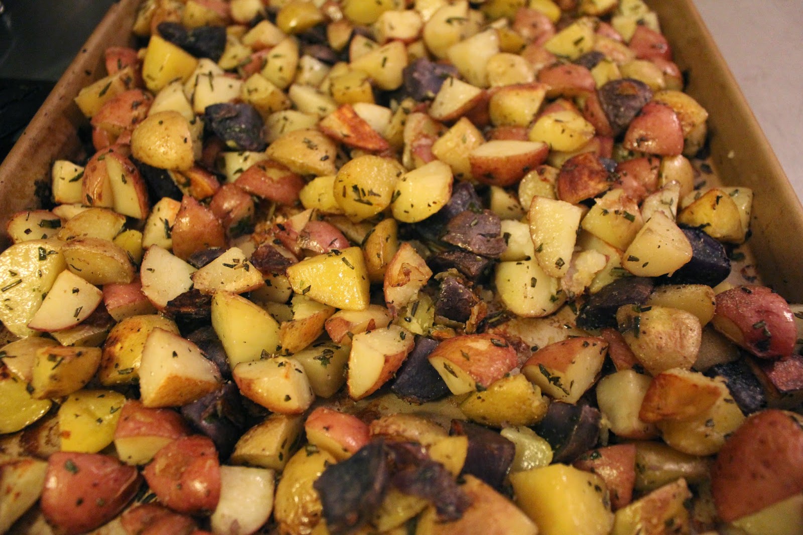 Treasuring Simplicity: Roasted Multi-Colored Potatoes