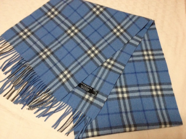 A Petite Shopper: Pre-loved Almost New Authentic Blue Cashmere Burberry ...