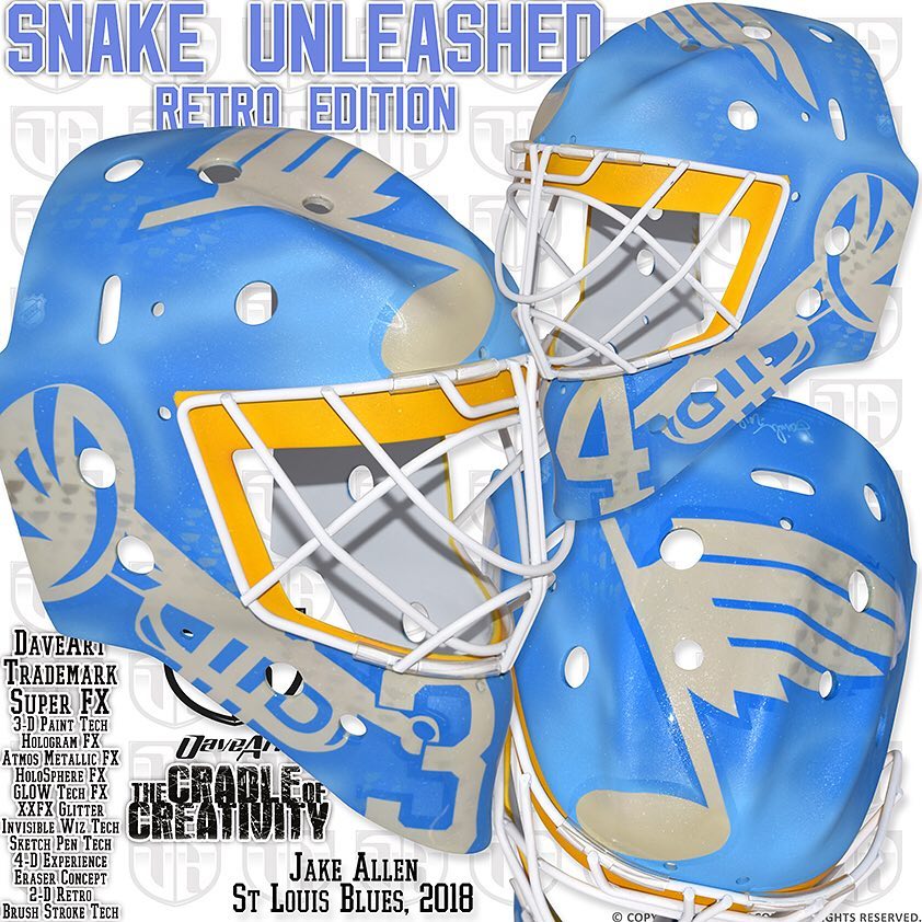 I Love Goalies!: Jake Allen 2018-19 Mask