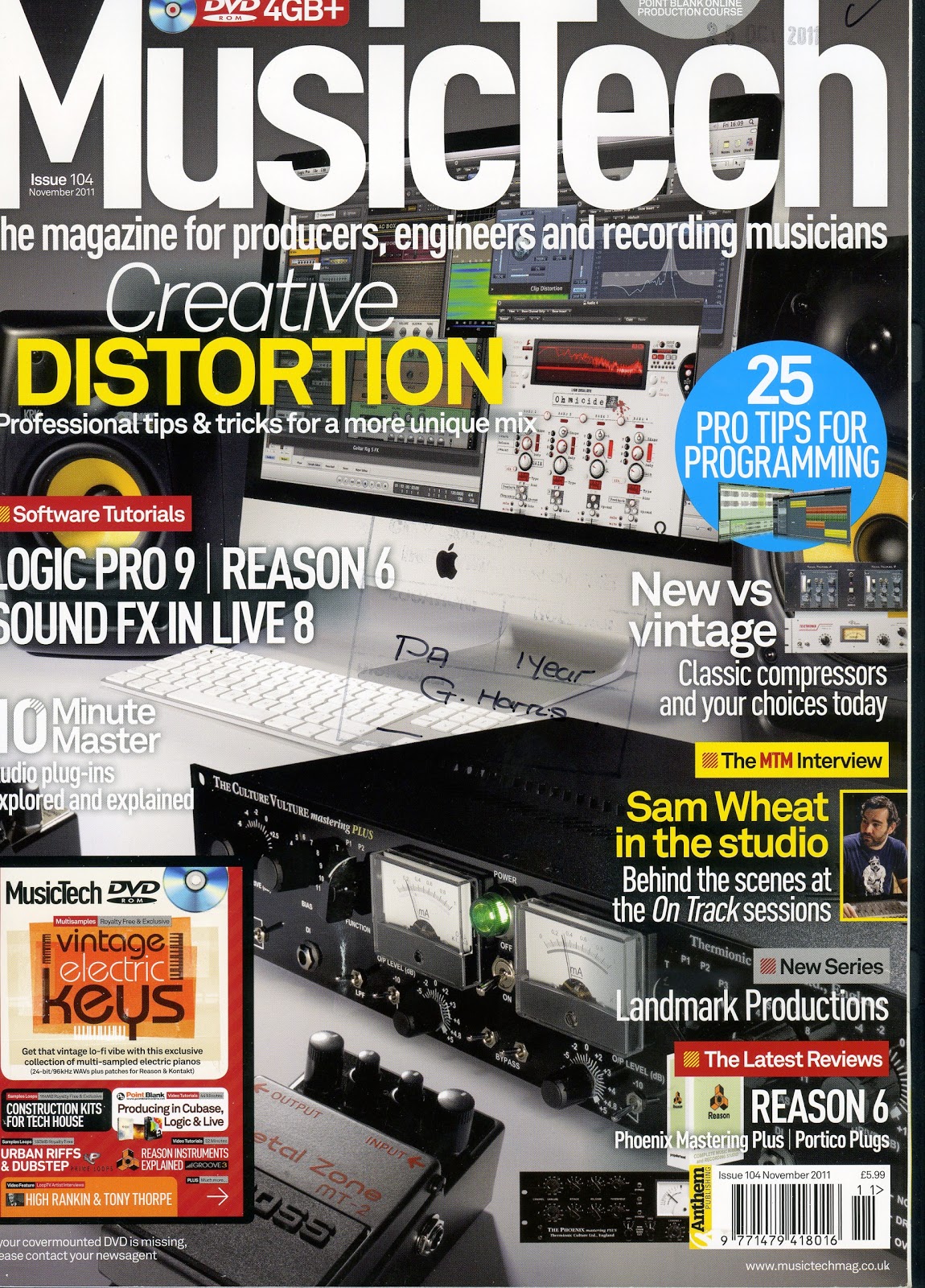 Poppy George, Media Studies: Analysis of Music Tech front cover ...