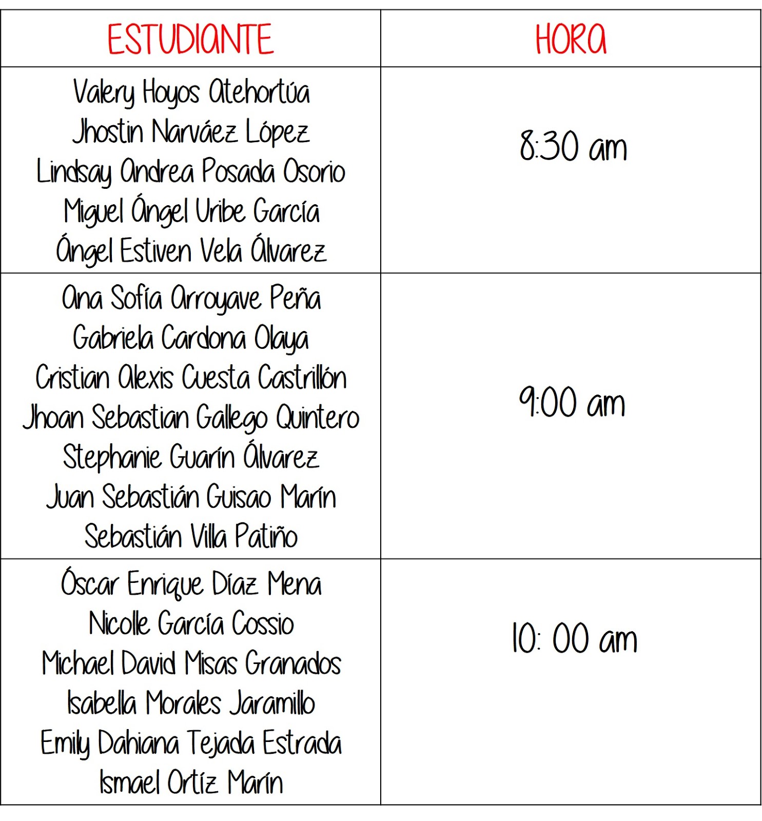 Profesora Cristina Pinzón: NOTA IMPORTANTE