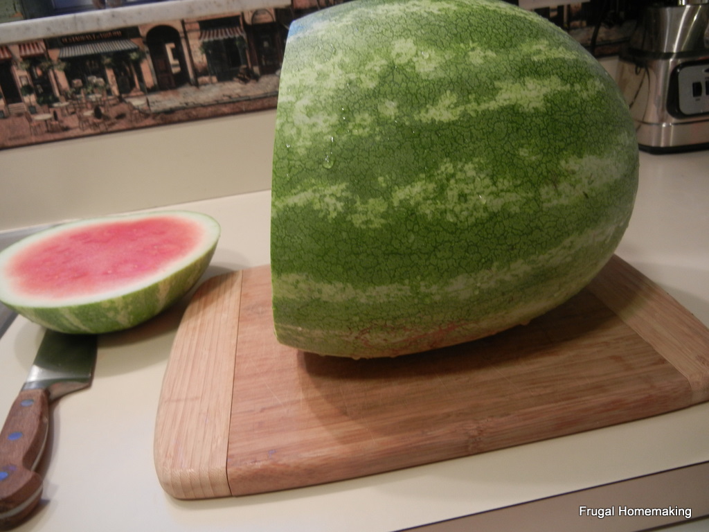 Frugal Homemaking: Shark-Shaped Watermelon Fruit Salad