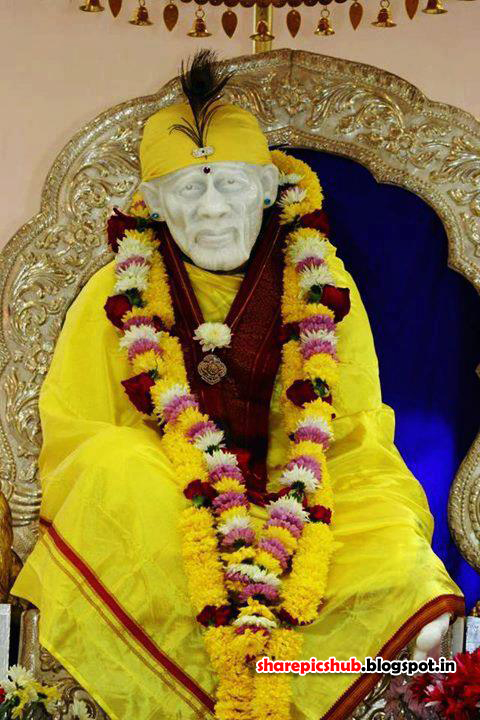 Shirdi Sai Baba in Yellow Dress Wallpaper For Facebook | Share Pics Hub