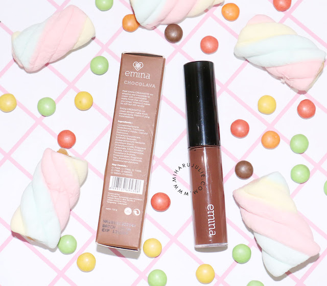 Review Emina Creamatte Lip Cream Choco Lava Indonesia Beauty And Travel Blogger Miharu Julie