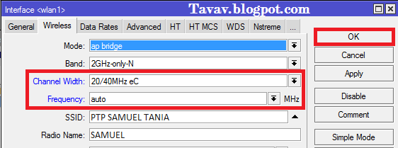 Specific Setting Wireless MikroTik (Data Rates, Tx Power, Channel ...