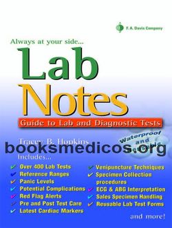 Lab Notes Guide to Lab and Diagnostic Tests | booksmedicos