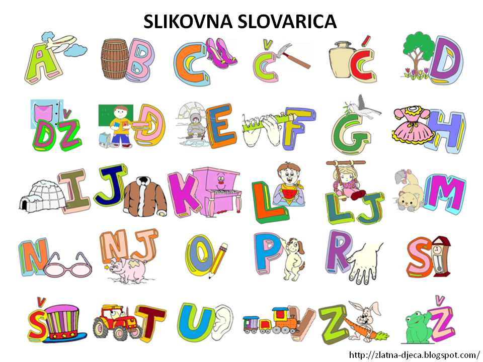 Zlatna djeca: Slikovna slovarica i slovarica-slagalica