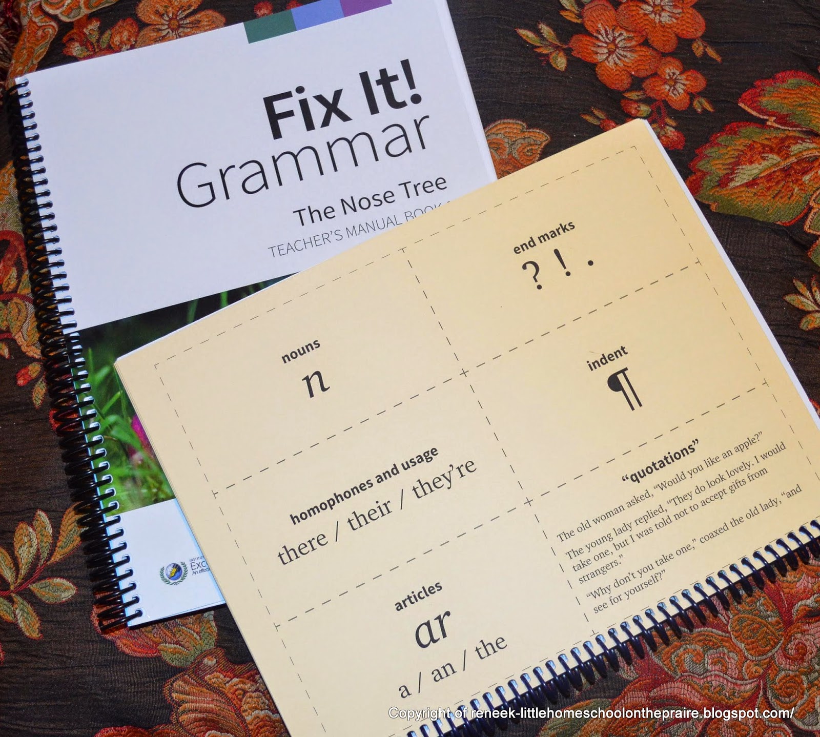 Little Homeschool on the Prairie: Fix-It! Grammar: The Nose Tree Book 1 ...