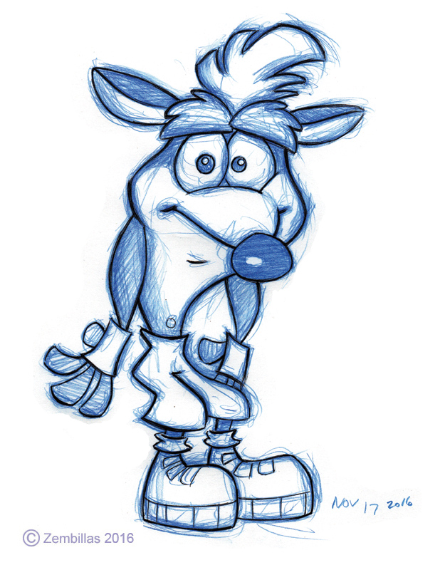 Charles Zembillas: Felt like drawing Crash some more