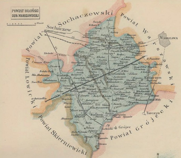 Grodzisk Mazowiecki : Grodzisk na starych mapach