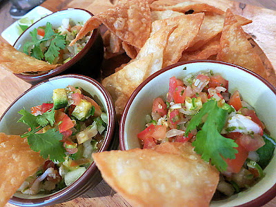 Ceviche _ citrus-cured prawns tossed with tomatoes, onions, avocado ...