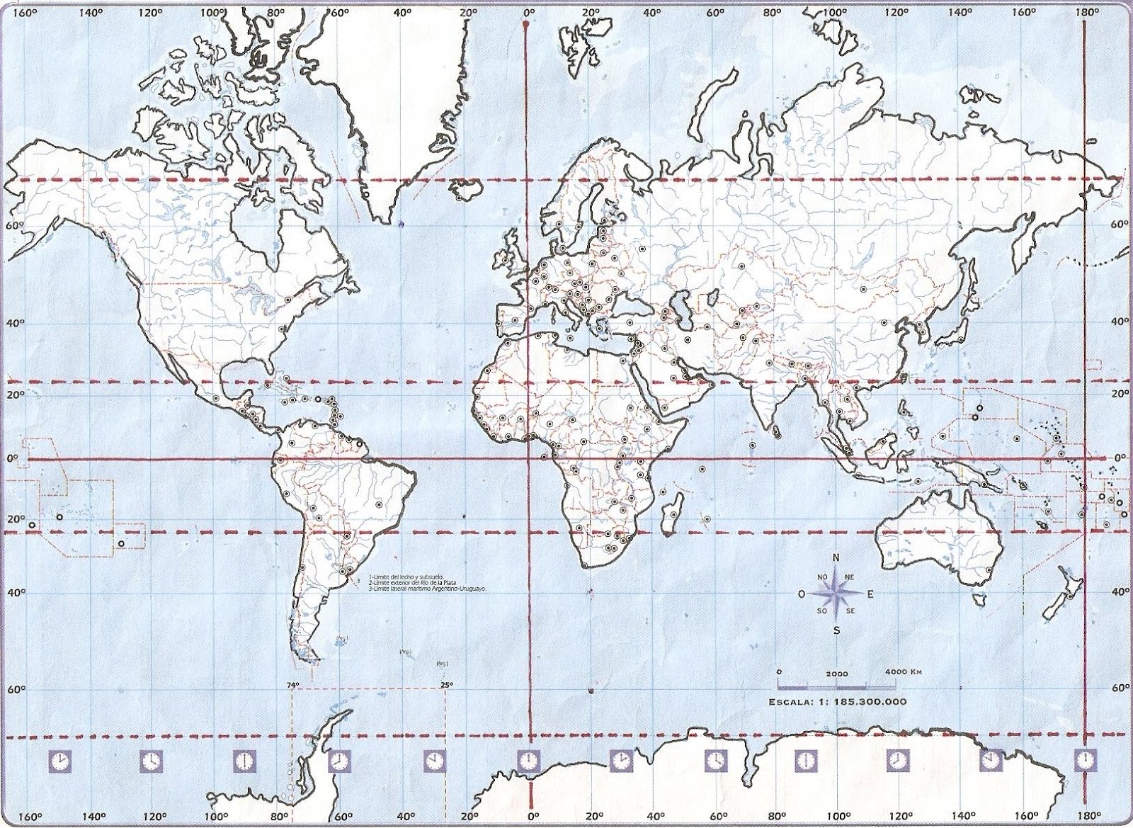 Clases de Geografía: Mapa Planisferio