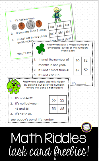 Primary Inspiration: Math Logic Puzzles ... and a Freebie!
