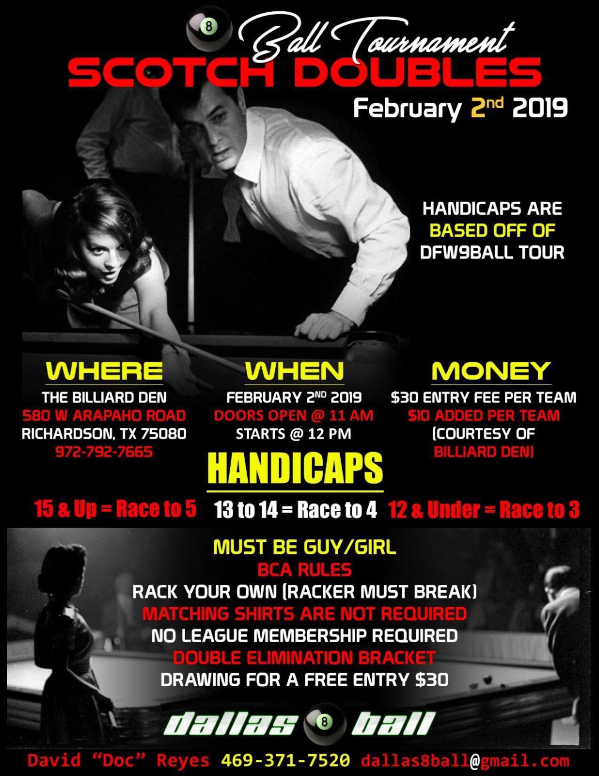 Pool is a Journey: Choosing the Right Words - Scotch Doubles Invite