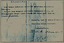 Proclamation of Indonesian Independence