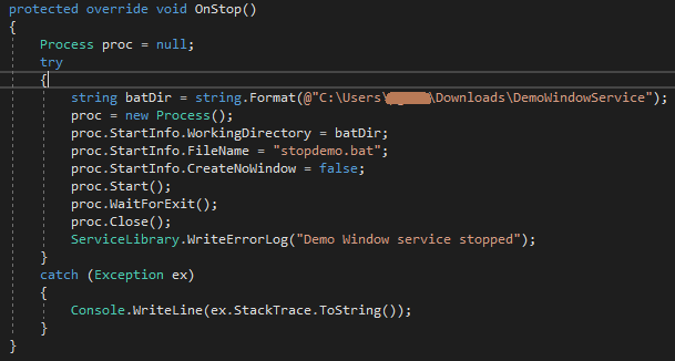 Steps to Create Windows Service