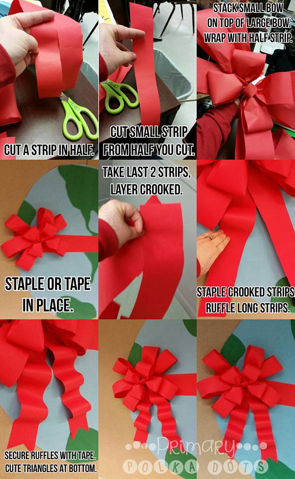 Primary Polka Dots: How to Make a Giant Bow with Bulletin Board Paper
