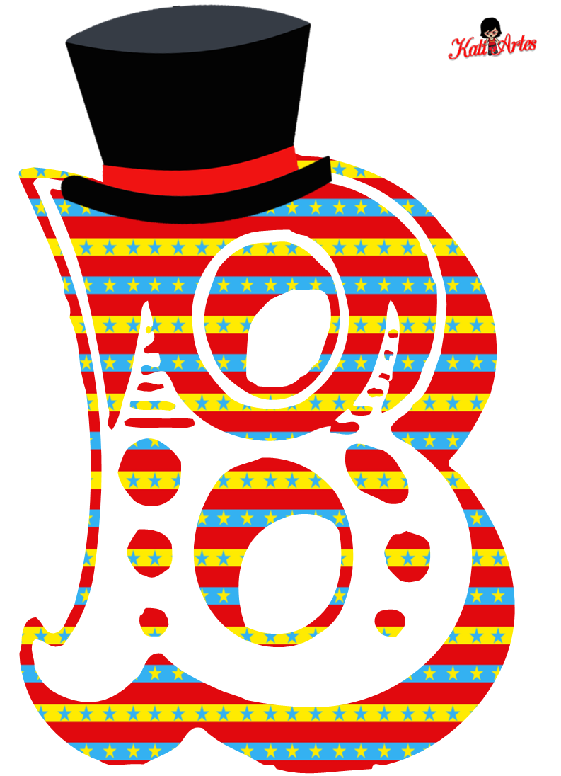 Alfabeto de Circo con rayas y Estrellas. - Oh my Alfabetos!