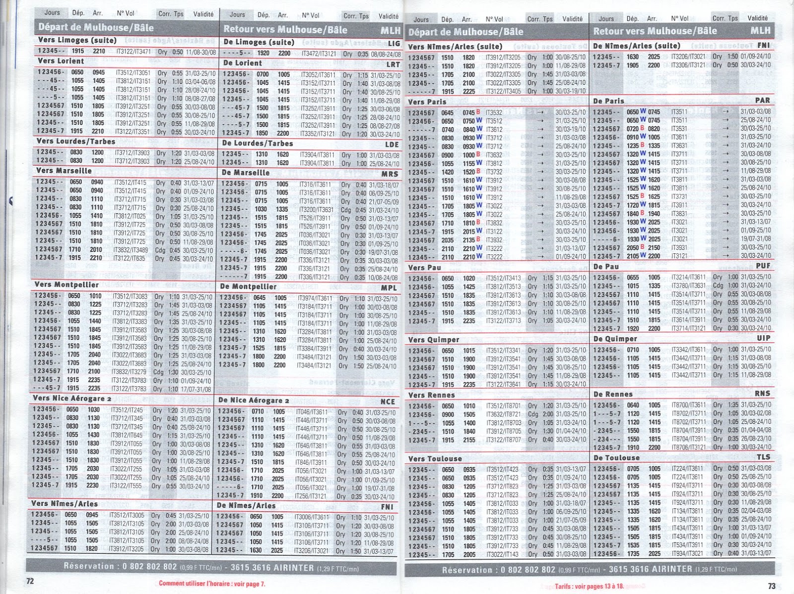 Airline memorabilia: Air Inter Europe / Air France (1997), Métropole