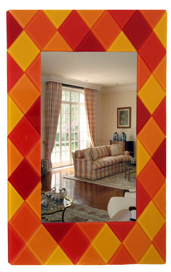 Espejos Decorativos ★: espejo rombos colores