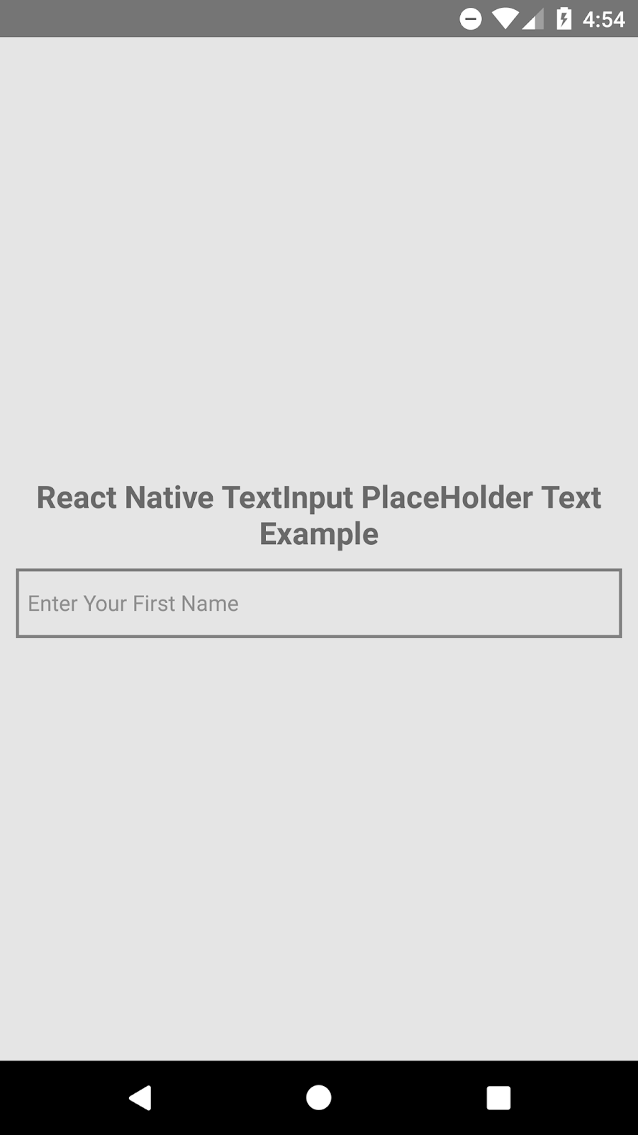 React Native Set Default Placeholder Text In Textinput Component Skptricks