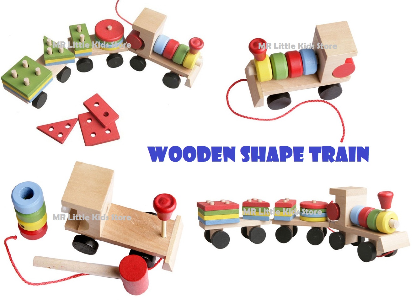 M&R Little Kids Store: WOODEN SHAPE TRAIN