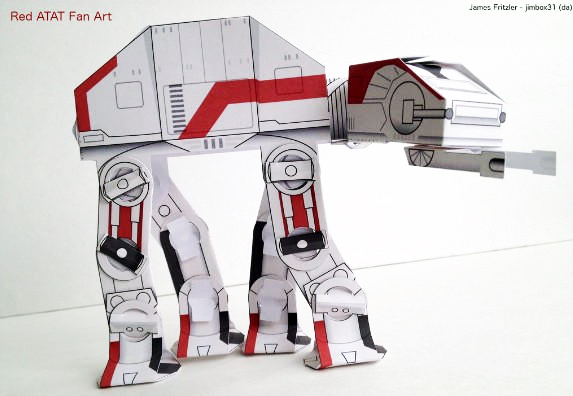 Star Wars : AT-AT Pop-Lock Papercraft | Paperized Crafts