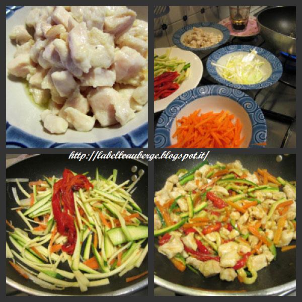 La Belle Auberge: Pollo saltato in padella con verdure e riso basmati