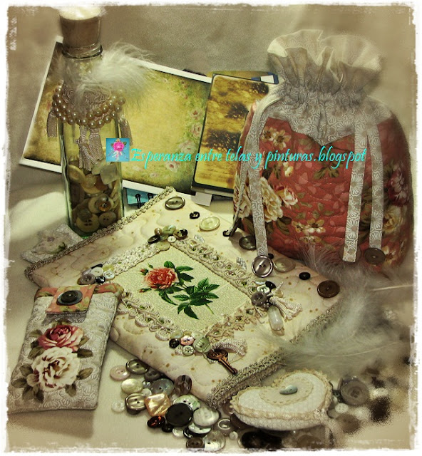 Esperanza entre telas y pinturas: Funda para Libro y Movil ,Marcapaginas y Bolsa Charo