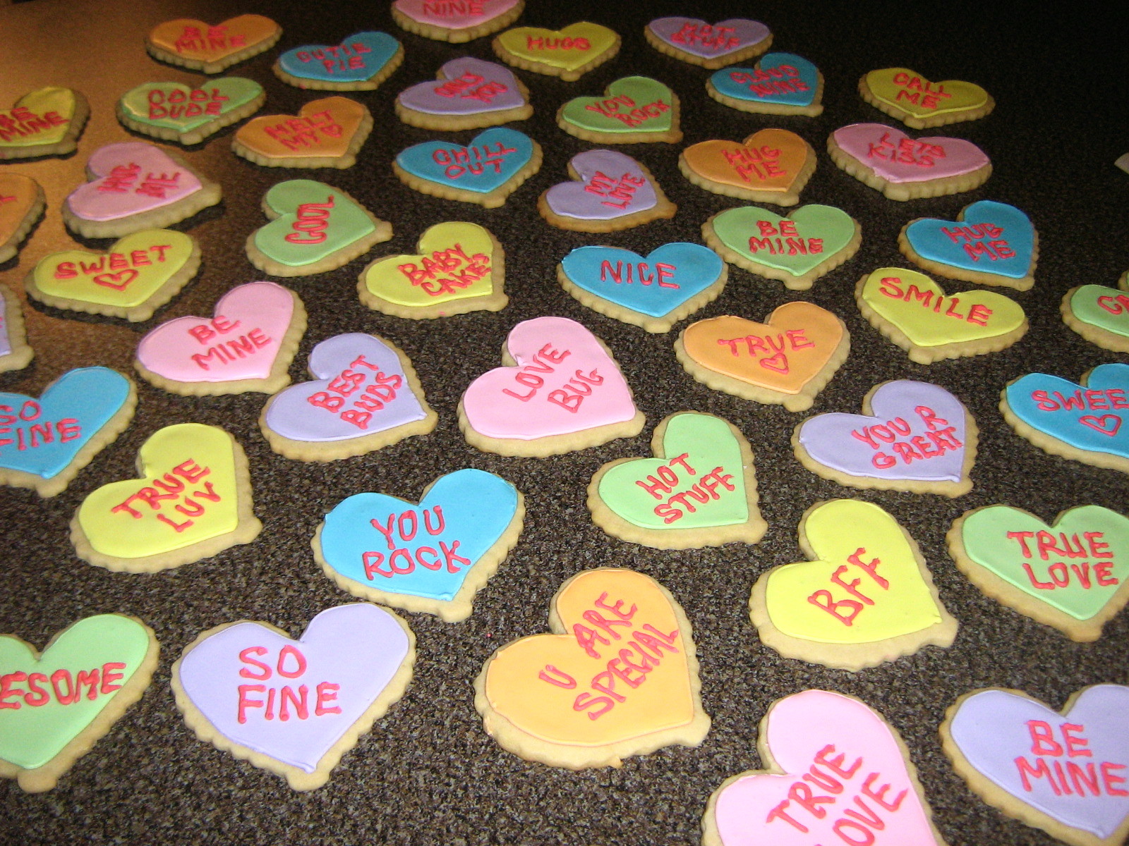 Janis Cooks: Conversation Heart Cookies for Valentine's Day